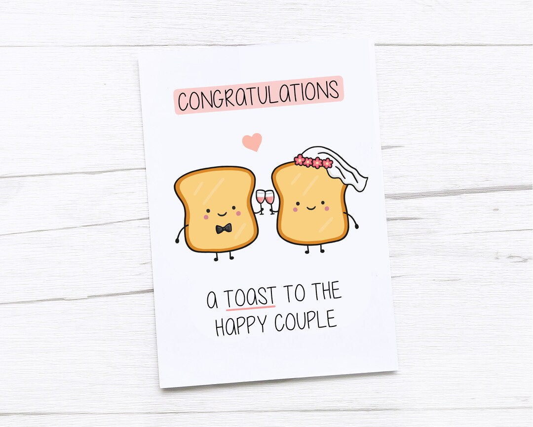 Wedding Card | Congratulations Card | Toast | Happy Couple - Etsy