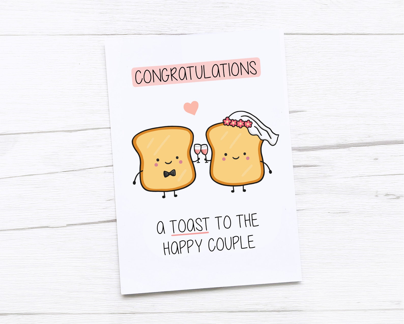 Wedding Card | Congratulations Card | Toast | Happy Couple - Etsy