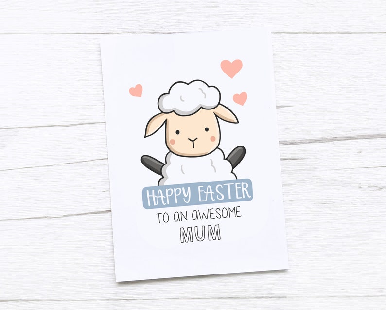 Happy Easter Card | Easter Wishes | Sheep - Etsy UK