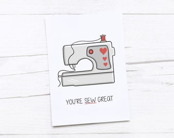 Sewing Machine Card | Etsy