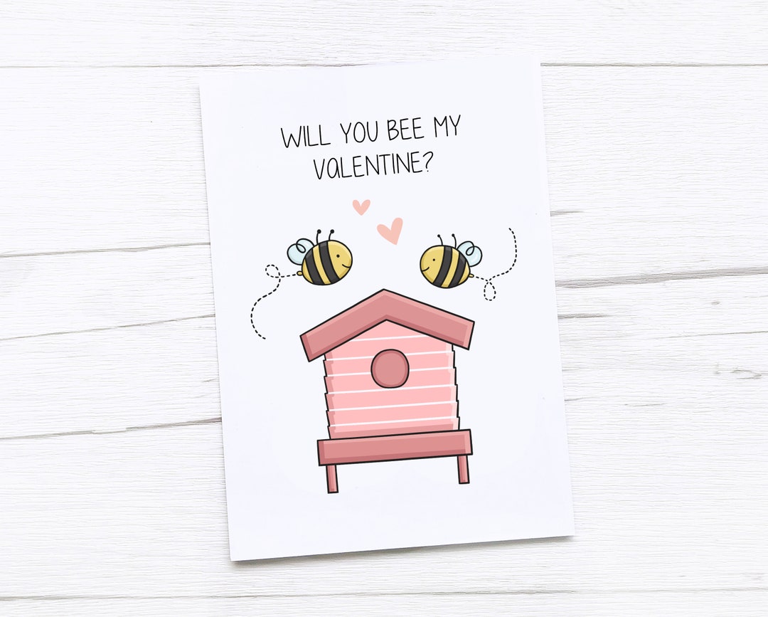 Happy Valentine's Day Card | Valentines Card | Will You Bee My ...