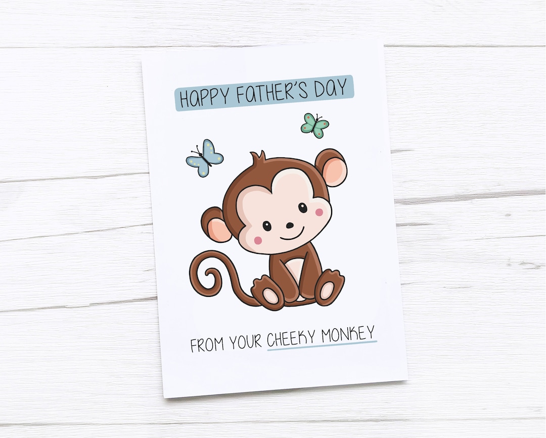 Happy Fathers Day Card | Dad Card | Father’s Day Gift | Cheeky Monkey ...