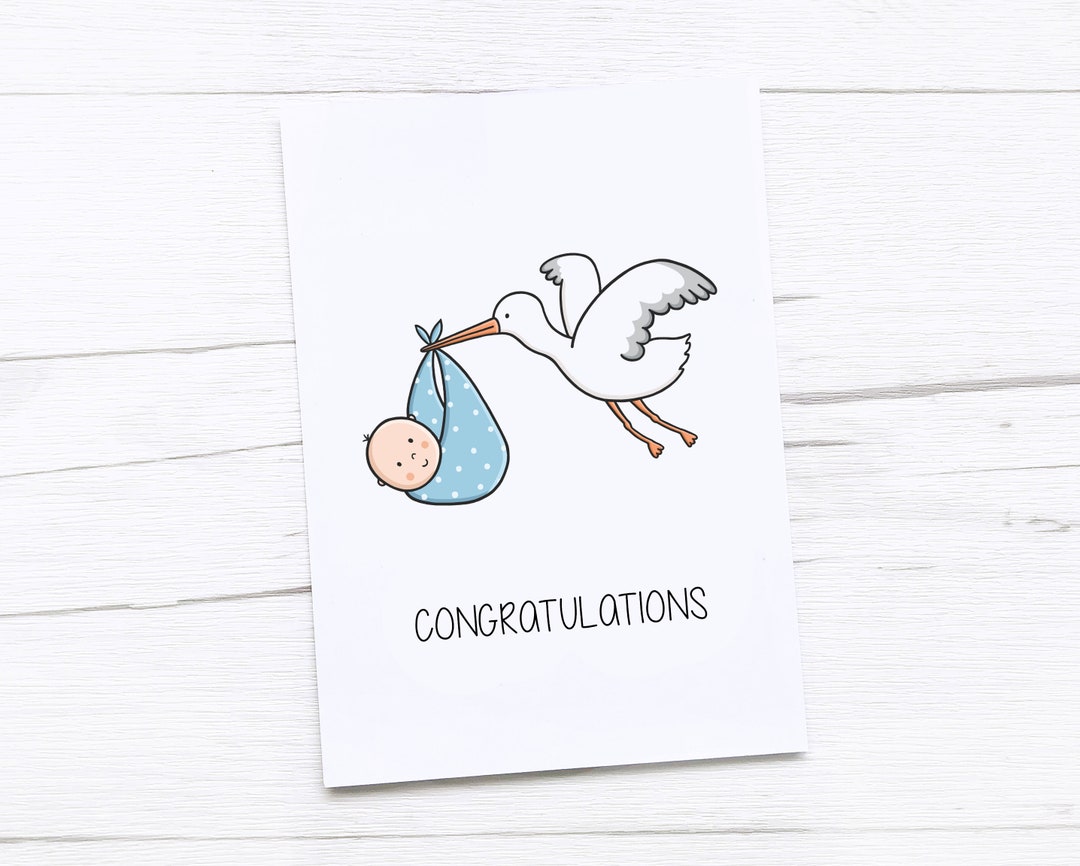 New Baby Card | Newborn Card | Congratulations Baby | Stalk - Etsy UK