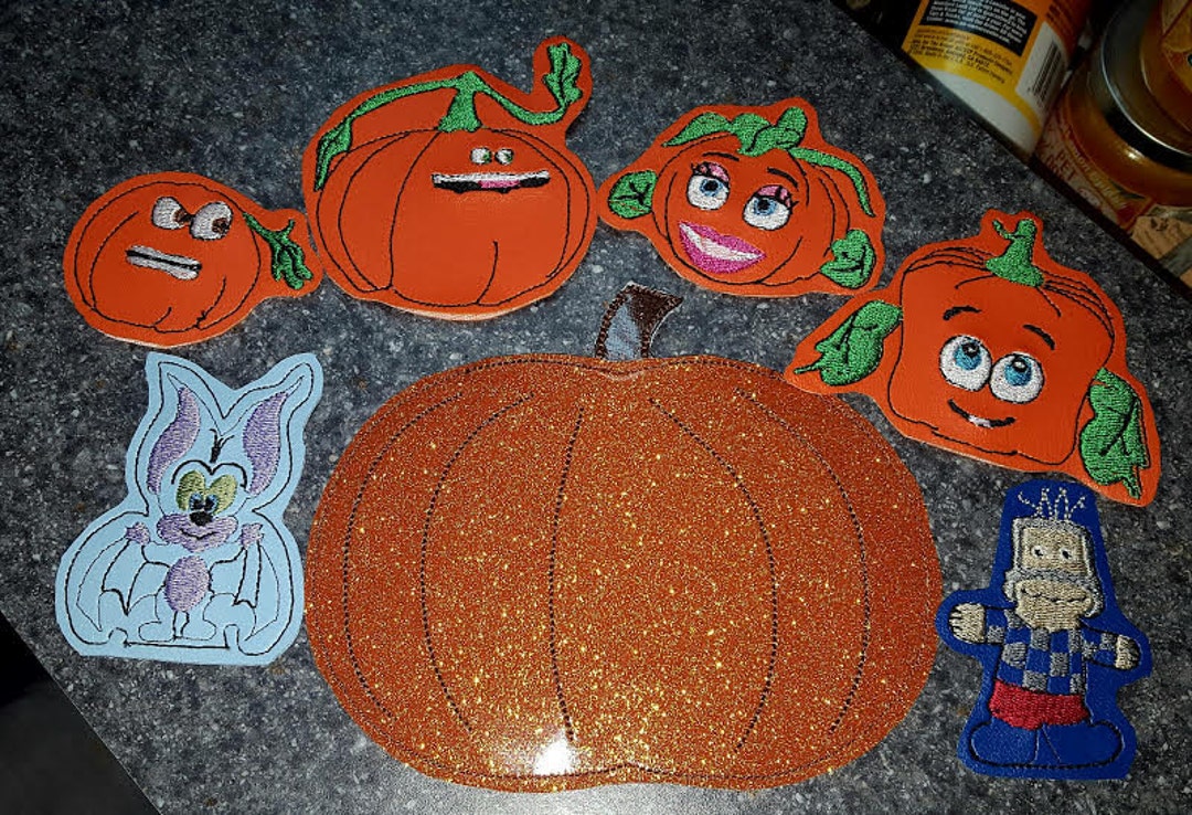 Square Pumpkin Finger Puppet Set - Etsy