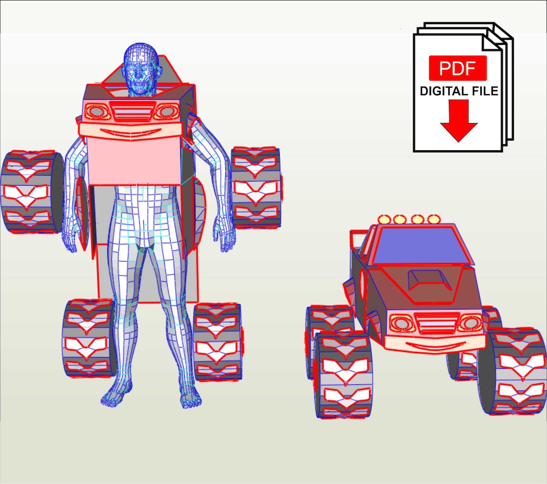 Blaze Transformable Costume Digital Templates - Etsy