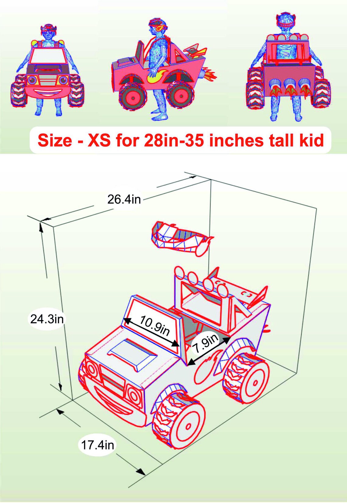Blaze Costume Paper Kit Patterns - Etsy