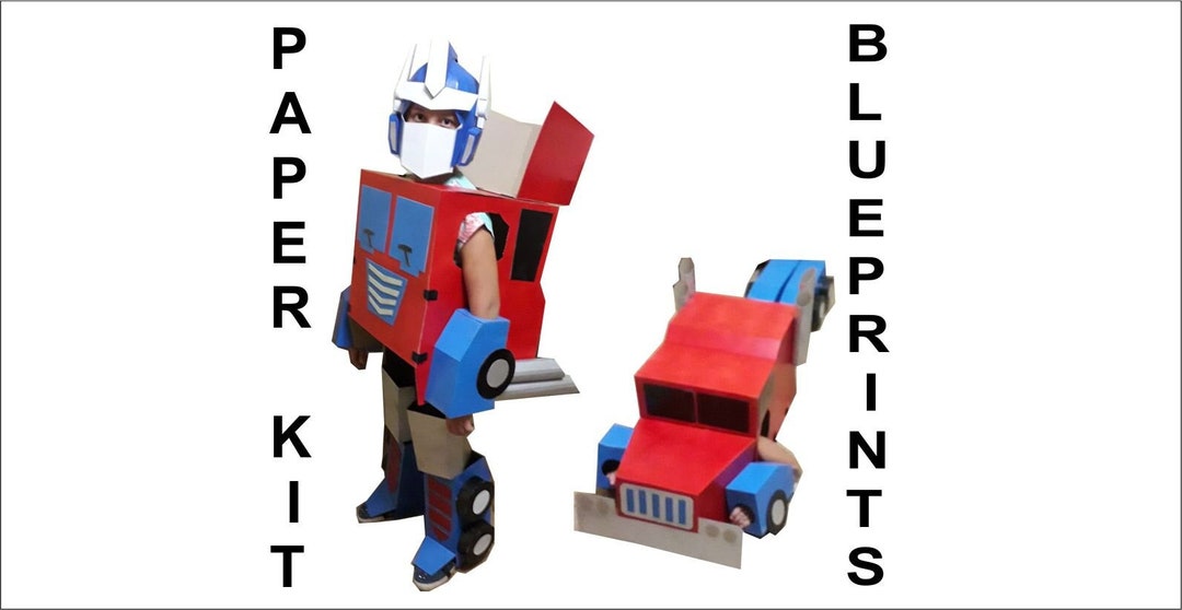 Paper Kit With Plain Templates to Make Your Own Transformable Optimus ...