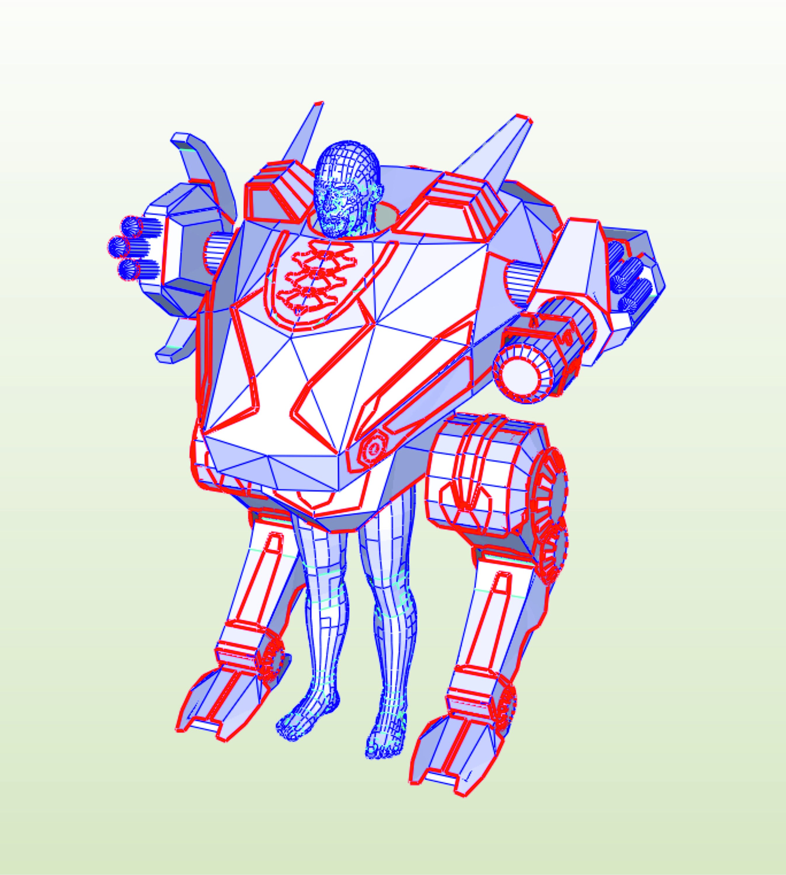 Mech Robot Costume Digital Templates for Cardboard Build - Etsy