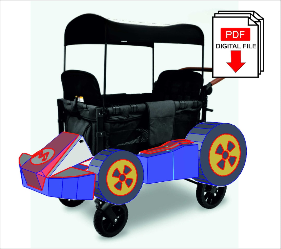 Mario Kart for Stroller Digital Templates for Cardboard Build - Etsy