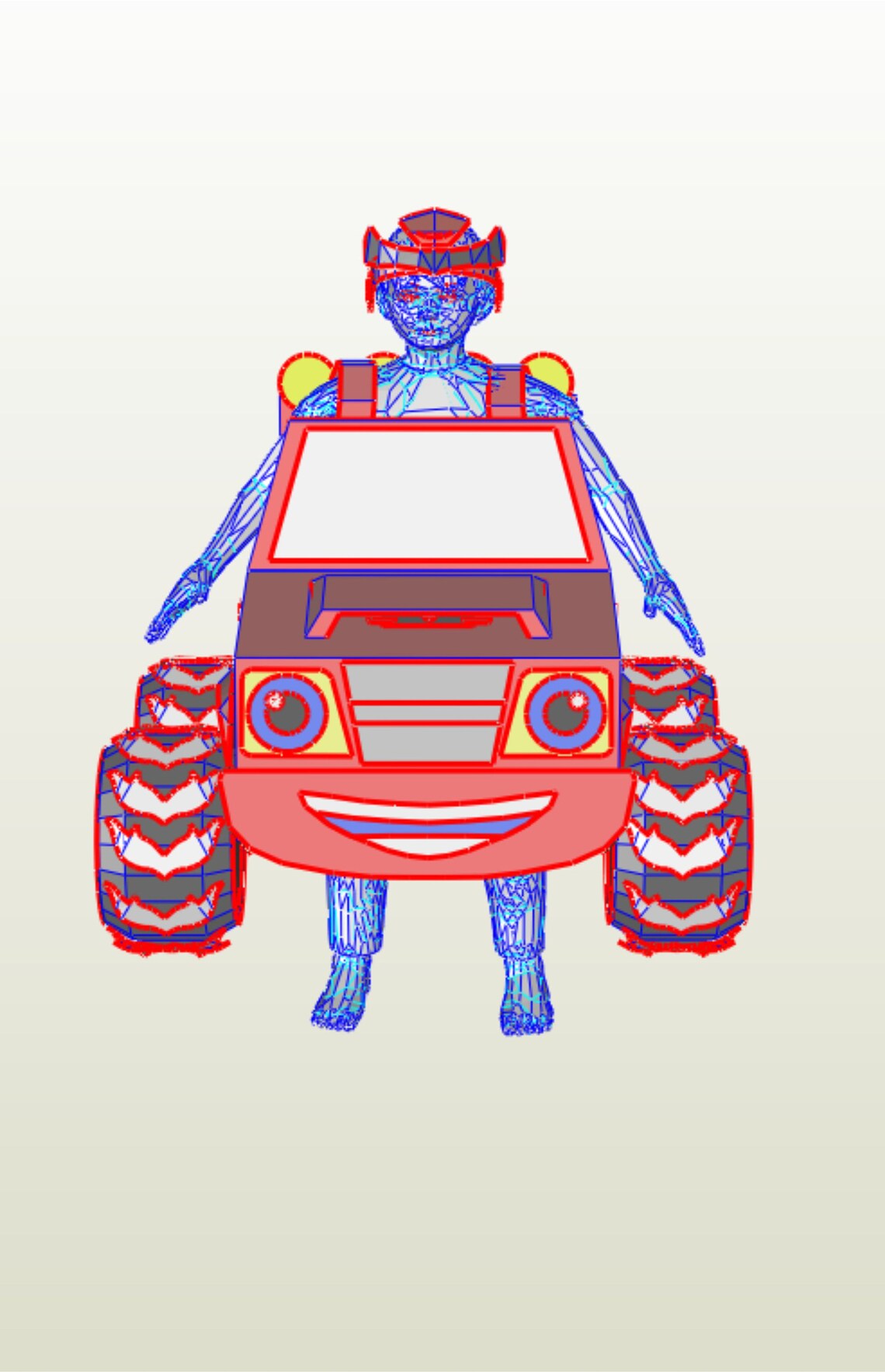 Blaze Costume for Kids Digital Templates for Cardboard Build - Etsy