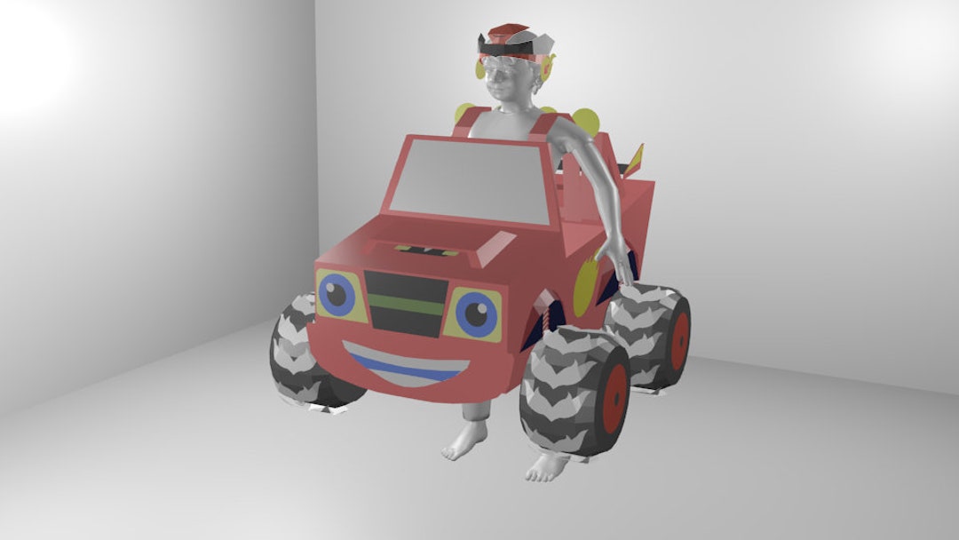 Blaze Costume for Kids Digital Templates for Cardboard Build - Etsy