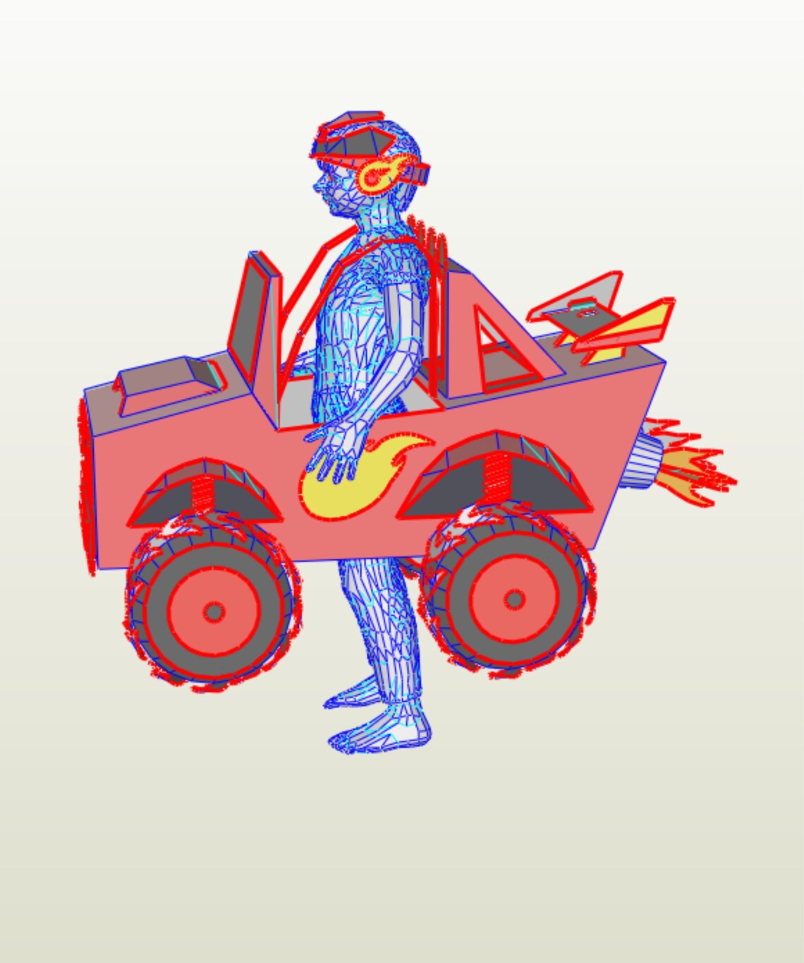 Blaze Costume for Kids Digital Templates for Cardboard Build | Etsy