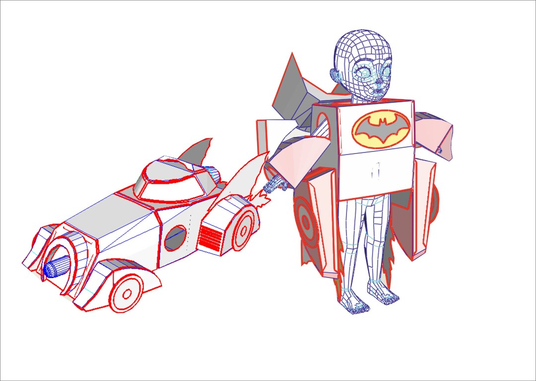 Batmobile Transformable Costume Digital Templates for Cardboard Build ...