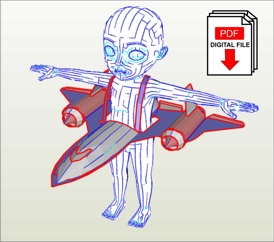 Blackbird Jet Fighter Costume Digital Templates for Cardboard Build - Etsy