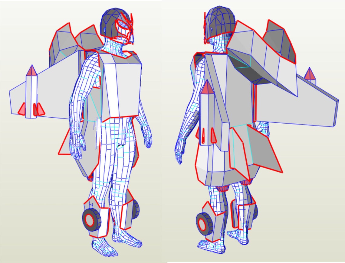 Jet Fighter Transformer Cardboard Kid Costume Digital - Etsy