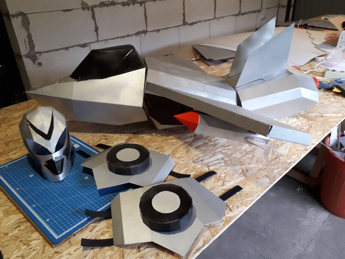 Jet Fighter Transformer Cardboard Kid Costume Digital - Etsy