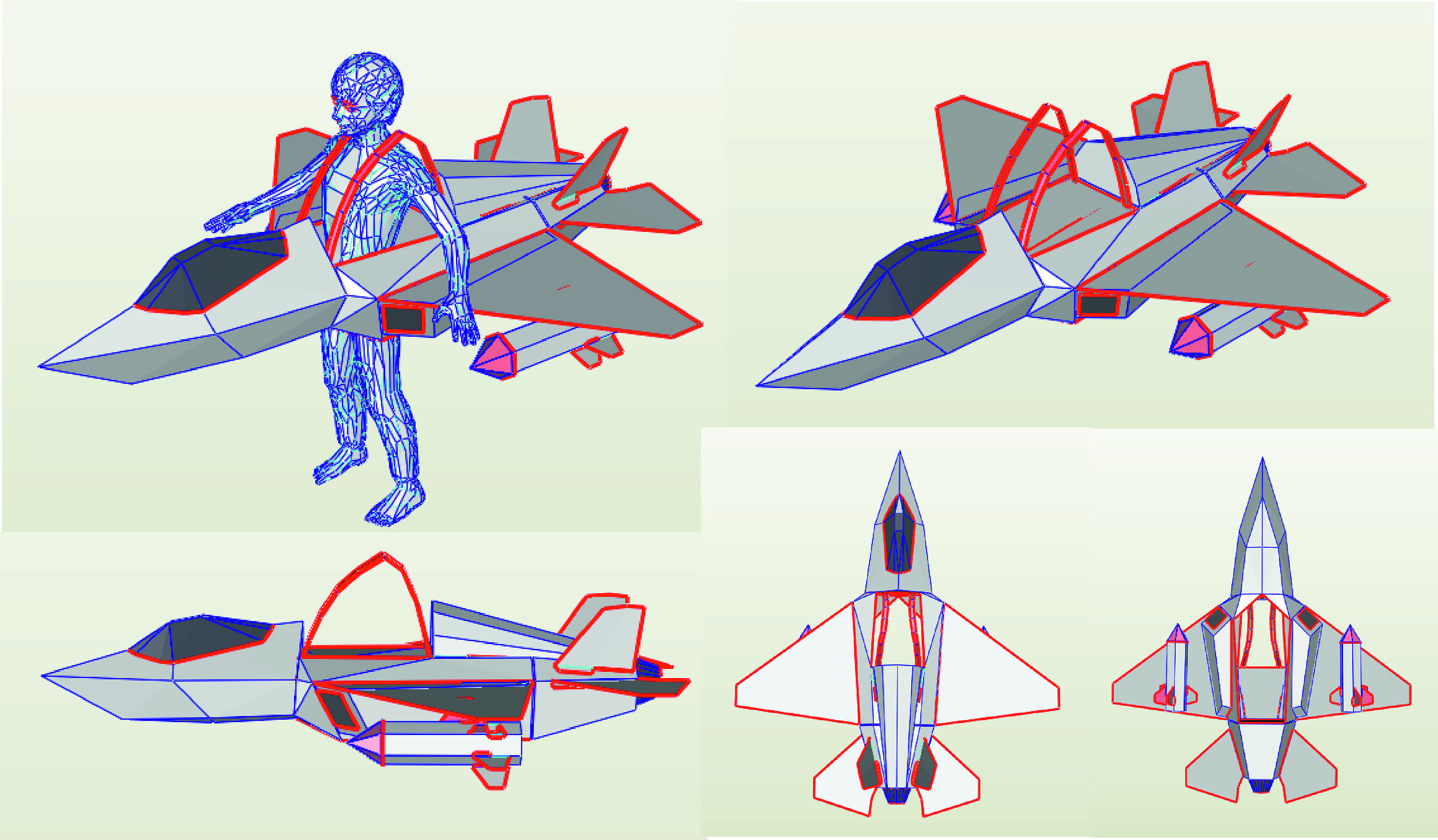 Jet Fighter Kids Costume Digital Templates for Cardboard Build - Etsy