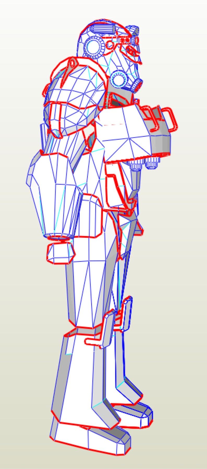 Cosplay T-60 Power Armor Templates for Cardboard - Etsy