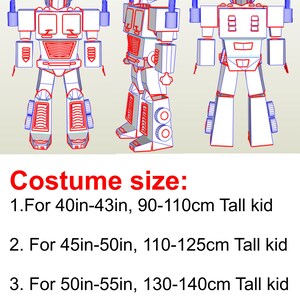 Paper Kit With Plain Templates to Make Your Own Optimus Prime Costume ...