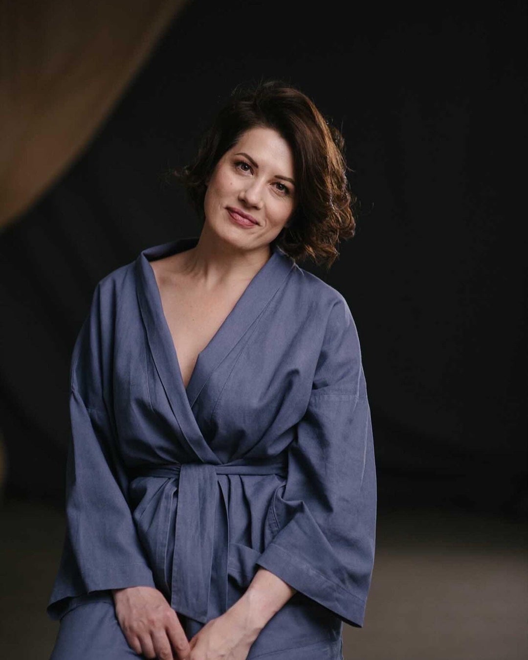 LONG KIMONO ROBE, Women Japanese Robe, Kimono With Pockets, Linen Home ...