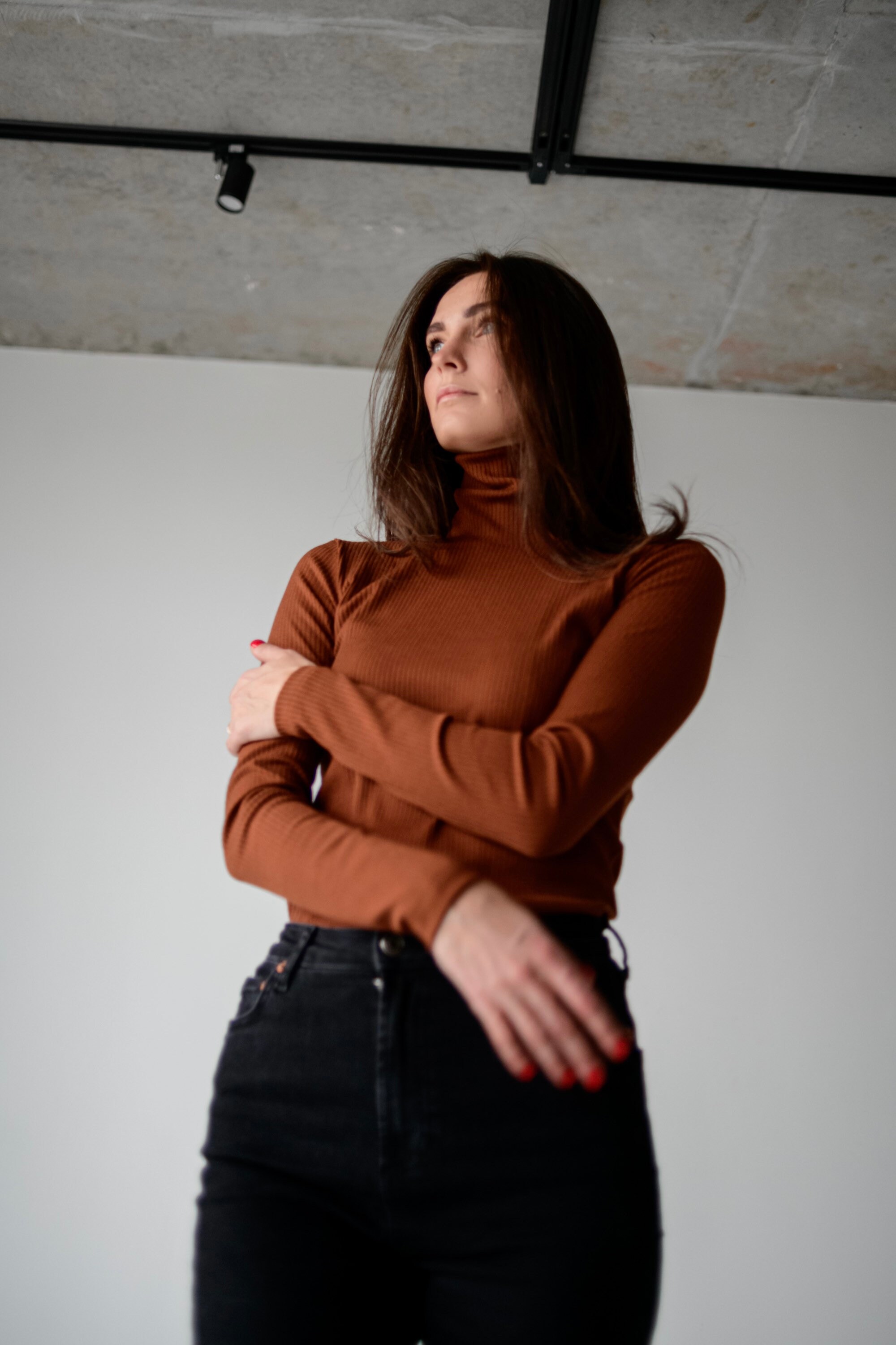 WOMENS TURTLENECK Slim-fit Turtleneck Long Sleeve Ribbed - Etsy