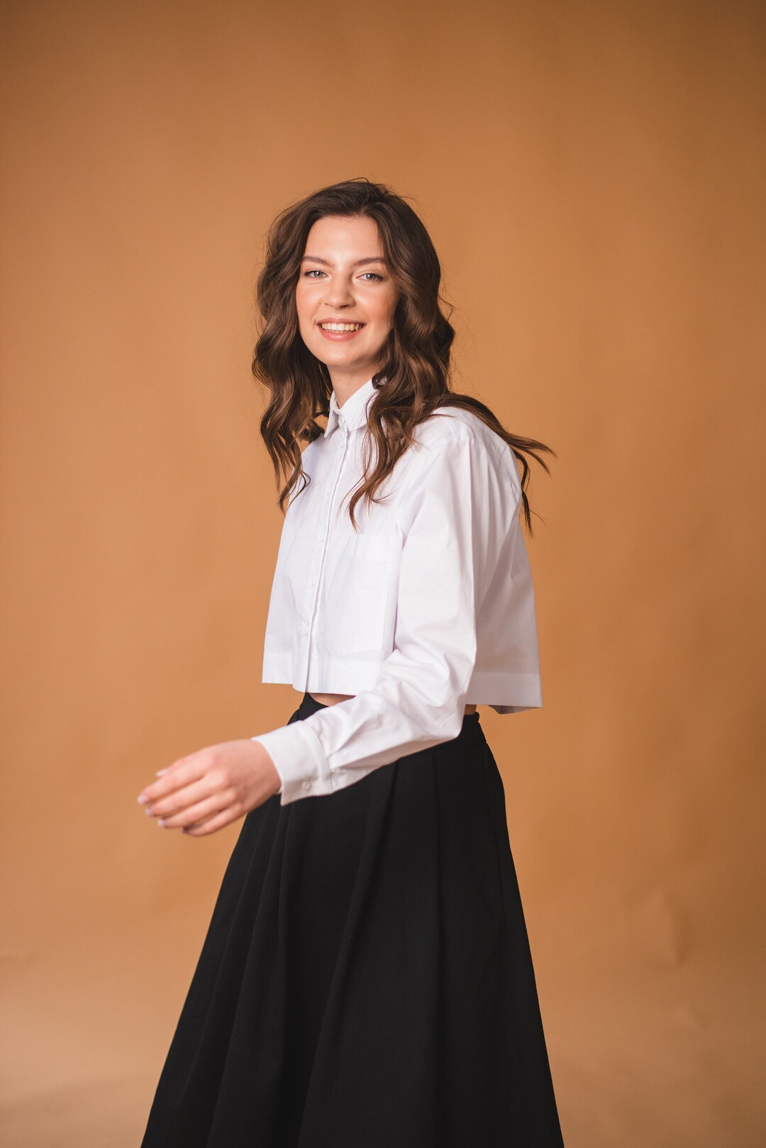White Cotton Oversize Shirt, Summer Sale, Present for Girl, Cuted Shirt ...