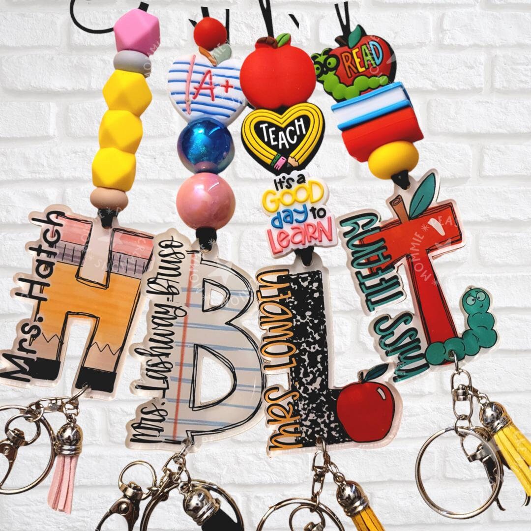 Personalized Teacher Lanyard - Custom School Theme Handmade Gift for ...