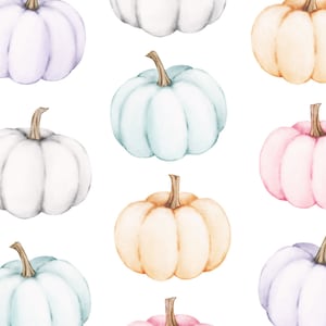Pumpkin Seamless Pattern. Pastel Pumpkins Png Repeat Pattern ...