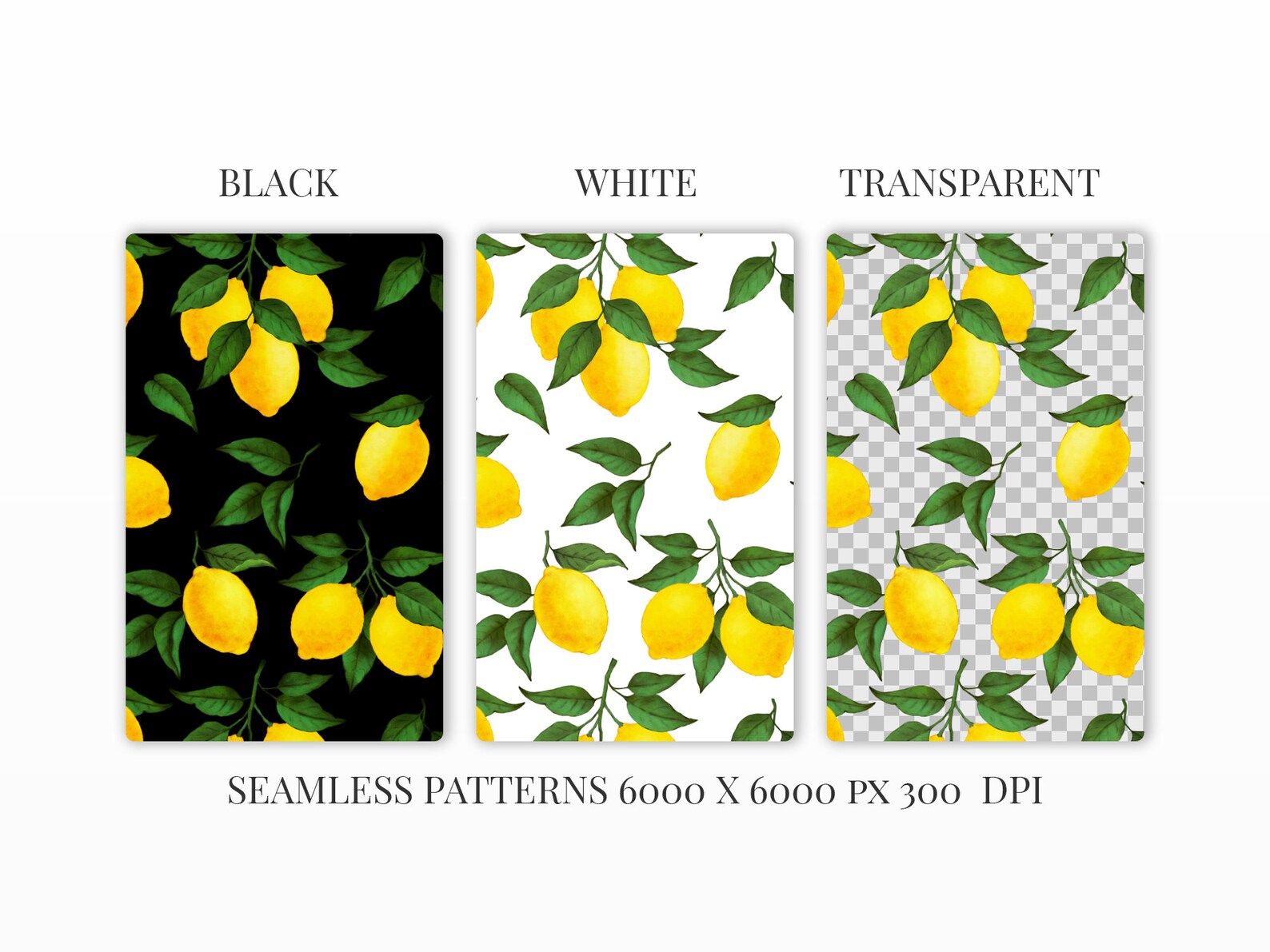 Lemon Seamless Pattern Png. Digital Paper Lemon 12x12 In. - Etsy