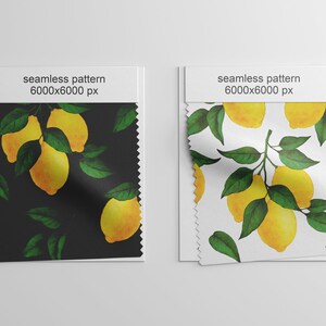 Lemon Seamless Pattern Png. Digital Paper Lemon 12x12 In. Citrus ...