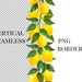 Watercolor Lemon Borders. Lemon PNG Border Digital Download. Lemon ...