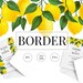 Watercolor Lemon Borders. Lemon PNG Border Digital Download. Lemon ...