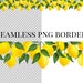 Watercolor Lemon Borders. Lemon PNG Border Digital Download. Lemon ...
