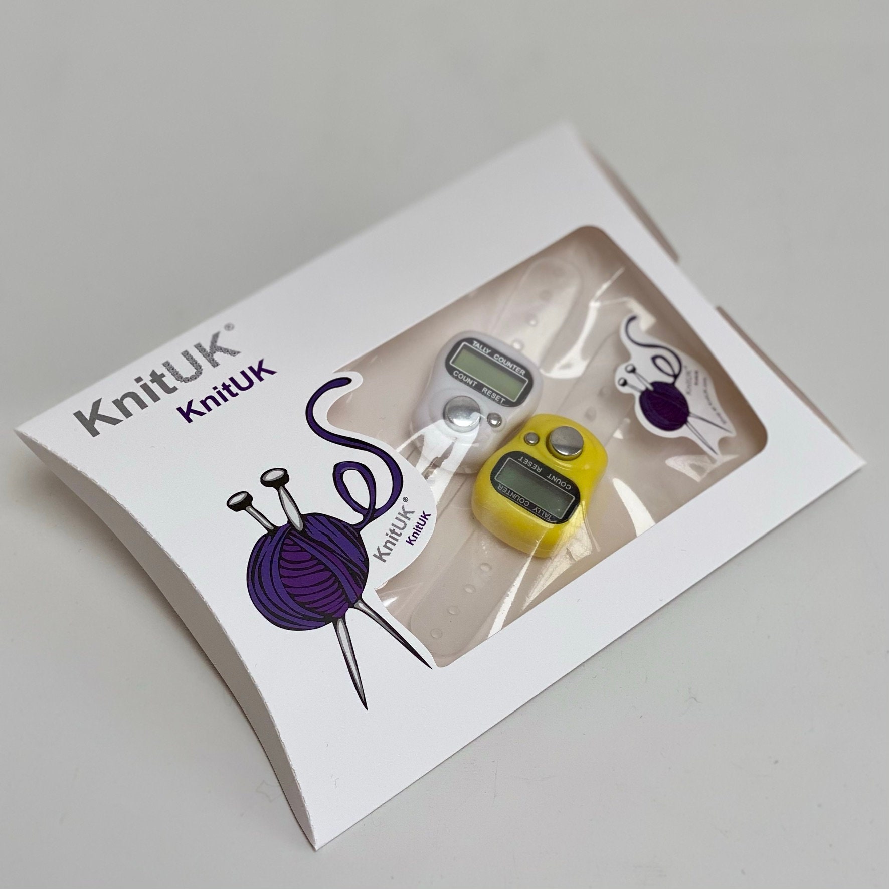 Digital Knitting Row-counter: LCD Tally Counter. 2 Pack (white & Yellow ...