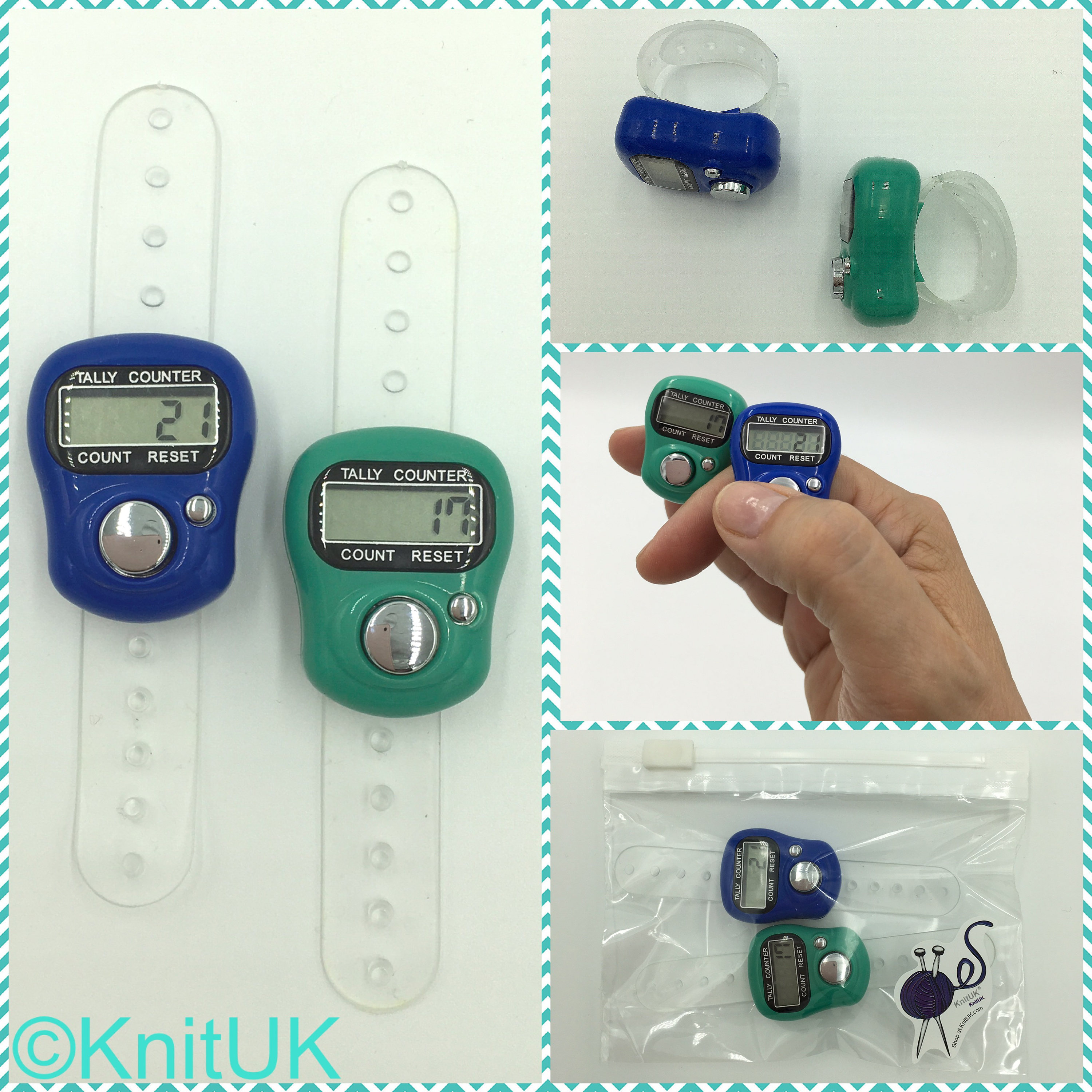 Digital Knitting Row-counter: LCD Tally Counter. 2 Pack blue - Etsy