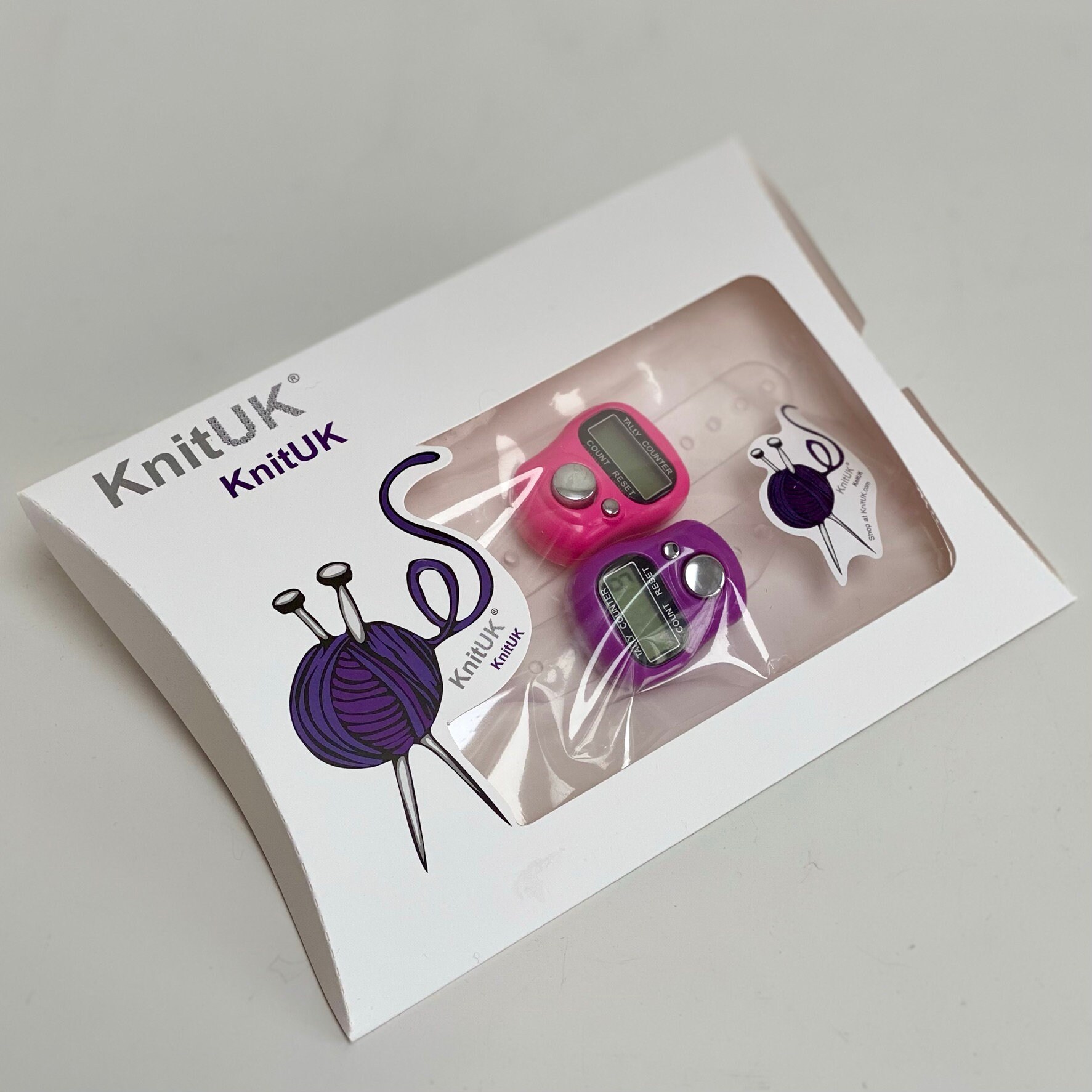 Digital Knitting Row-counter: LCD Tally Counter. 2 Pack (pink & Purple ...