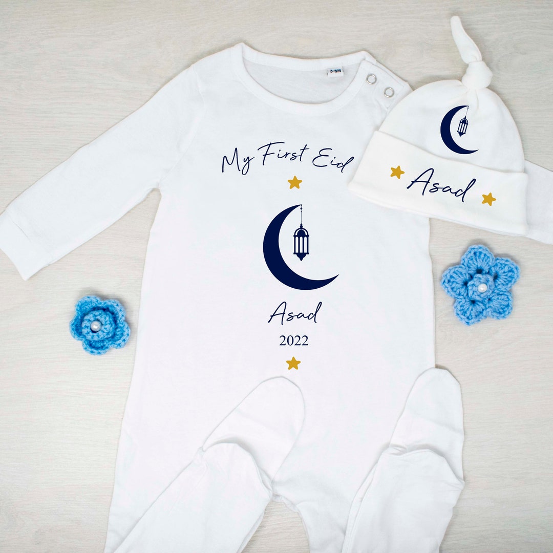My First Eid Baby Sleepsuit, My First Eid Babygrow, Eid Gifts ...
