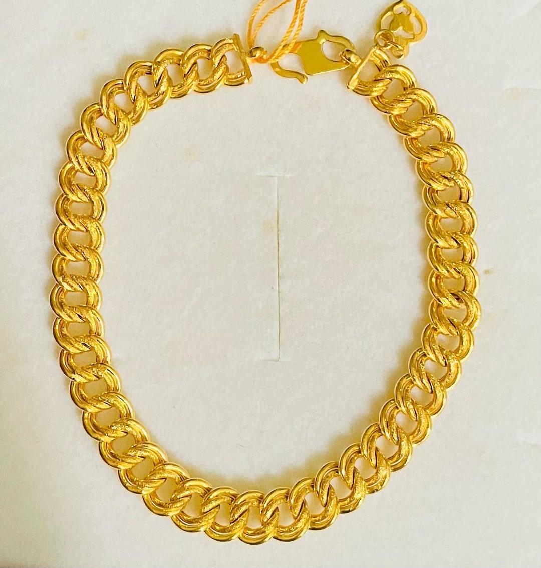 Genuine Gold Solid 22k 916 Gold Coco Bracelet - Etsy