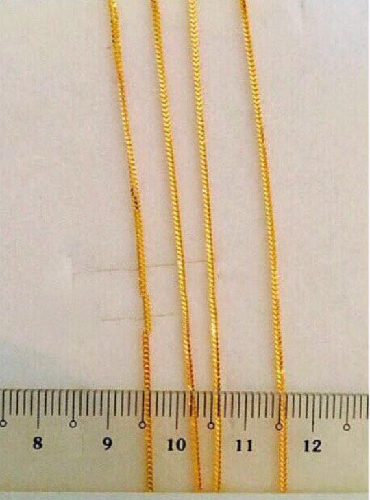 Solid 22k Gold 916 Gold Foxtail Chain Necklace Peoples Chain - Etsy
