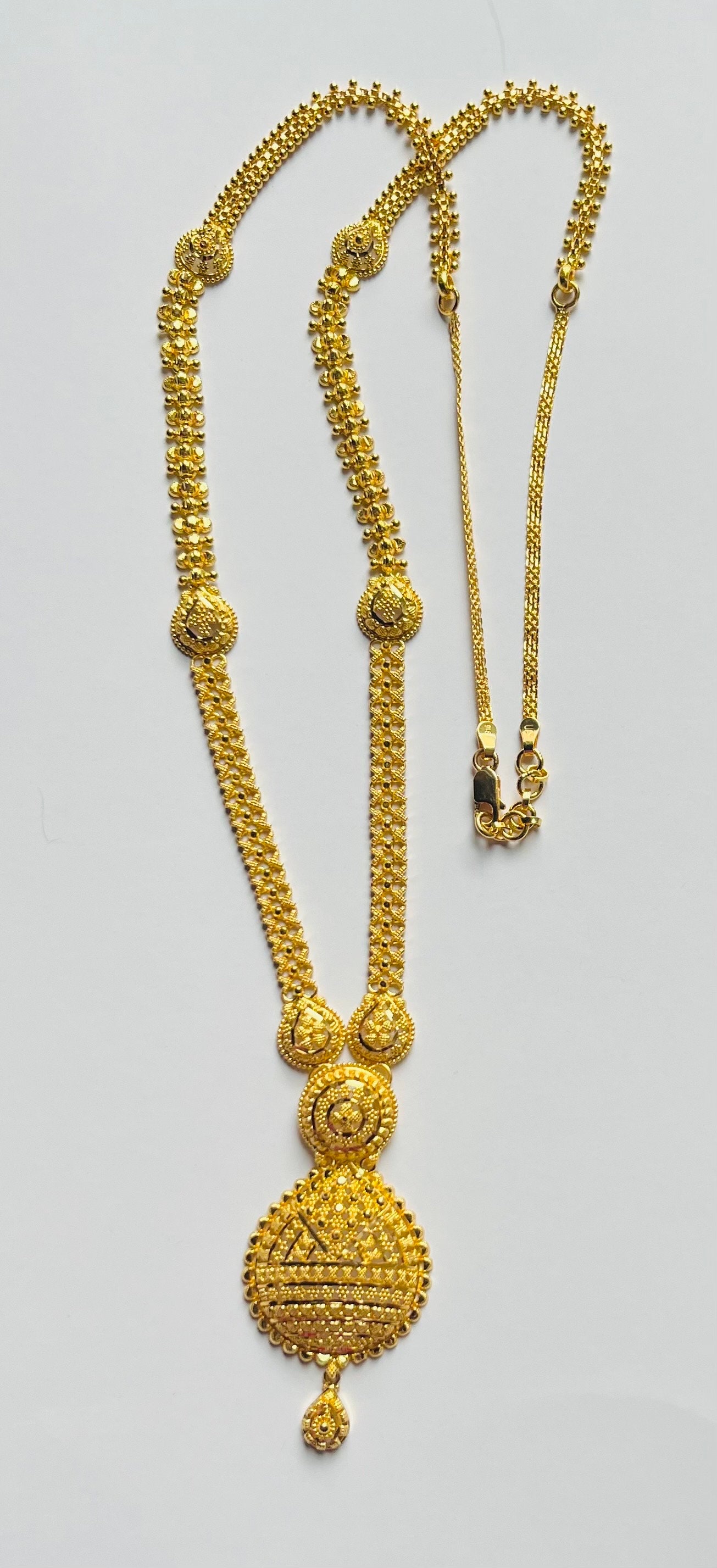 Indian Bombay Design Necklace Solid 22k Gold 916 Gold Beautiful ...