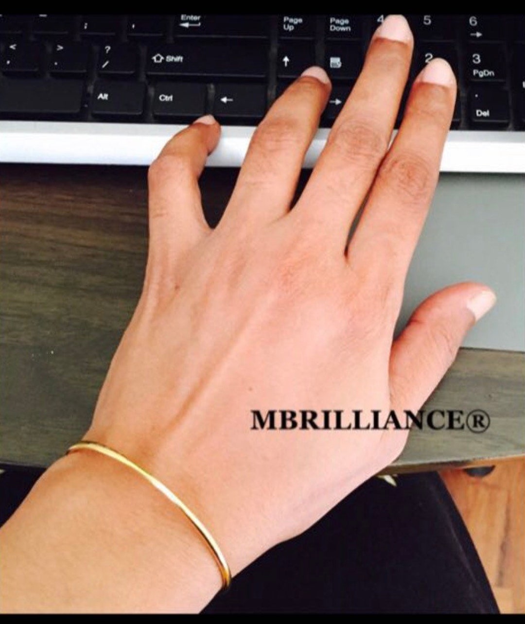 22k Solid Gold Bangle: Plain Round 916 Gold - Etsy