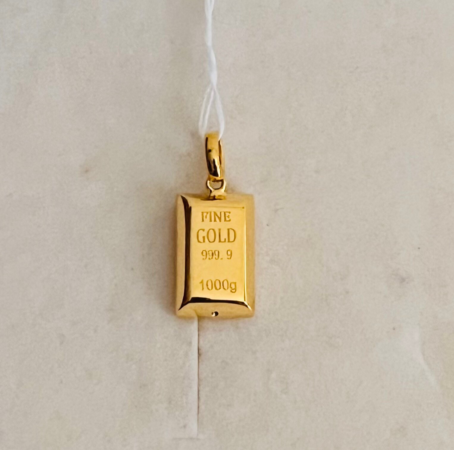 Genuine Gold 22k Solid Gold Bar Pendant 916 Gold - Etsy Australia