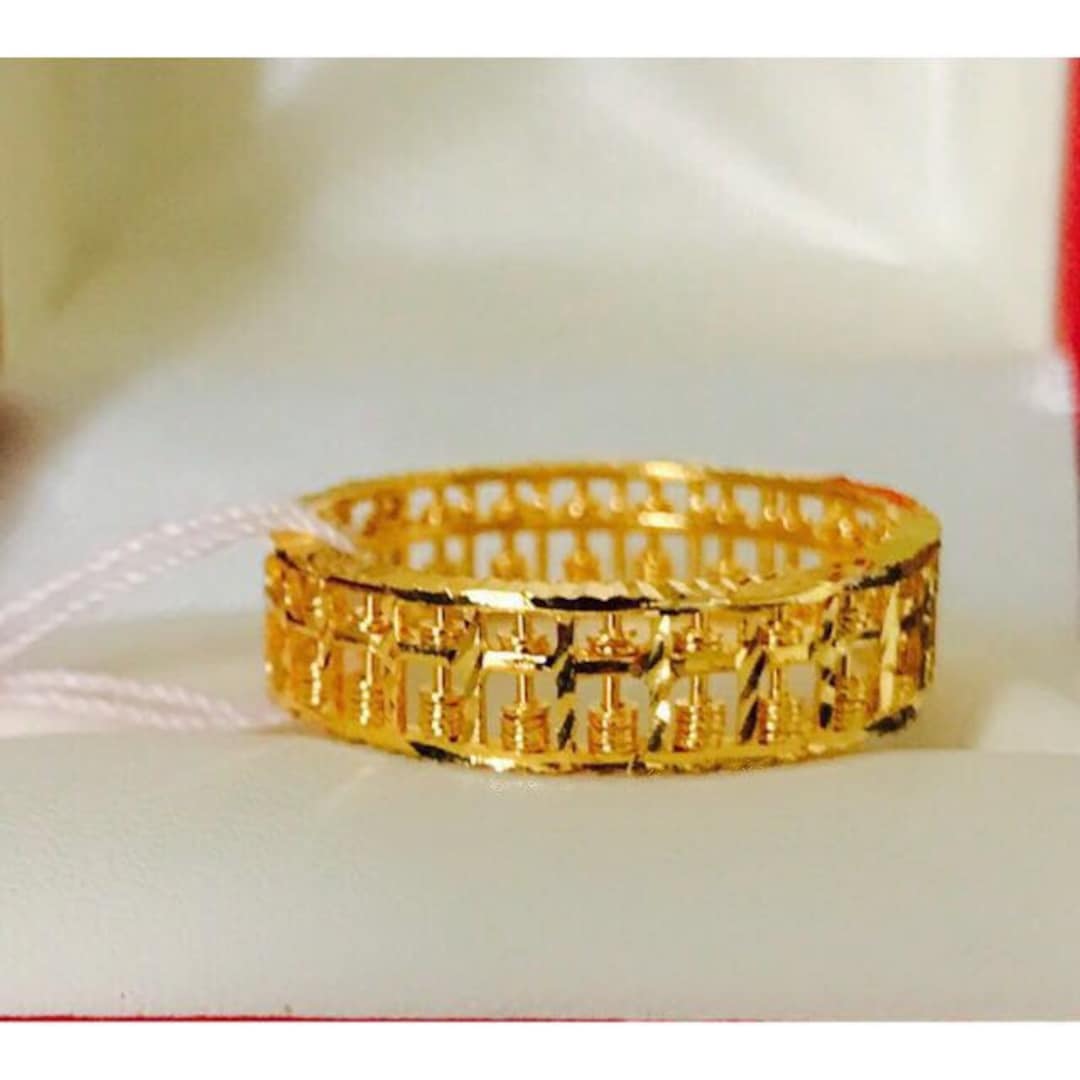 22k Gold Abacus Ring: Authentic 916 Yellow Gold - Etsy