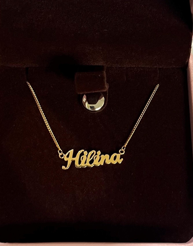 22k Gold Name Necklace: Personalized 916 Gold Pendant - Etsy