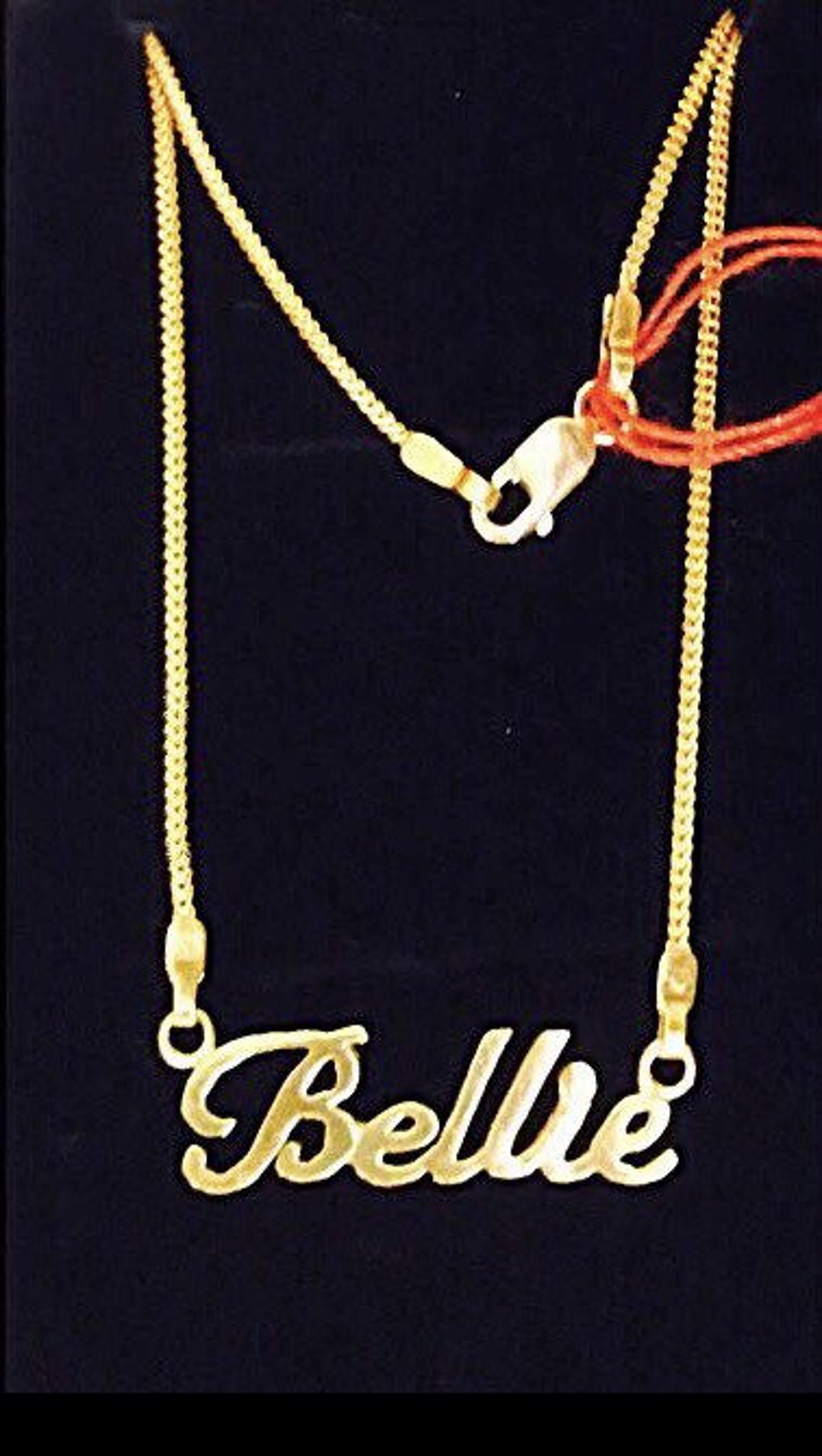 Alphabets Custom Name Necklace 22k Gold Purity / 916 Gold Necklace With ...