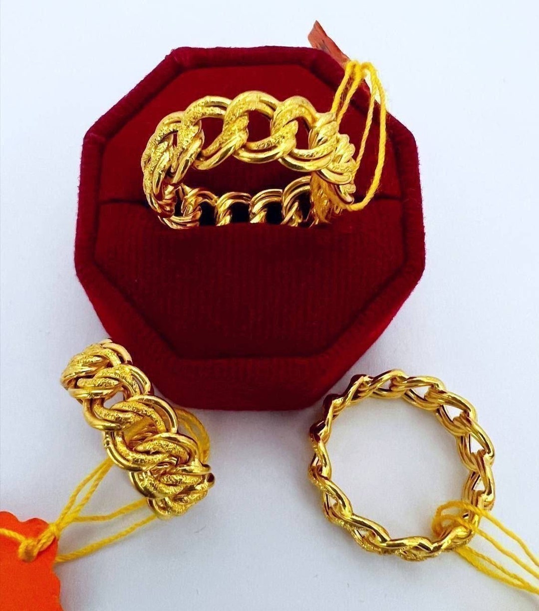Coco Ring Solid Gold 22k 916 Gold Ring - Etsy