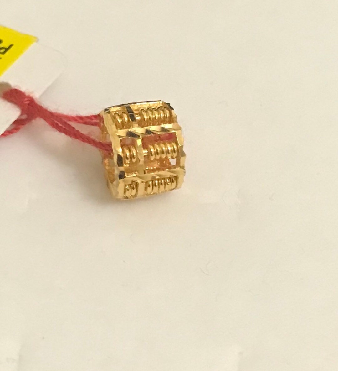 Solid 22k Gold Abacus Loop Pendant - Etsy