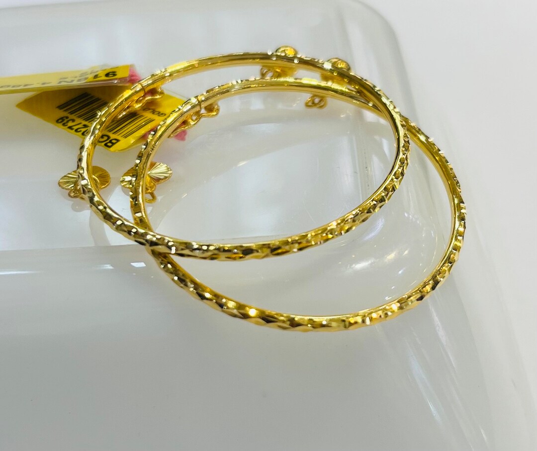 Baby's Bangle With Charms 22k 916 Gold Purity - Etsy