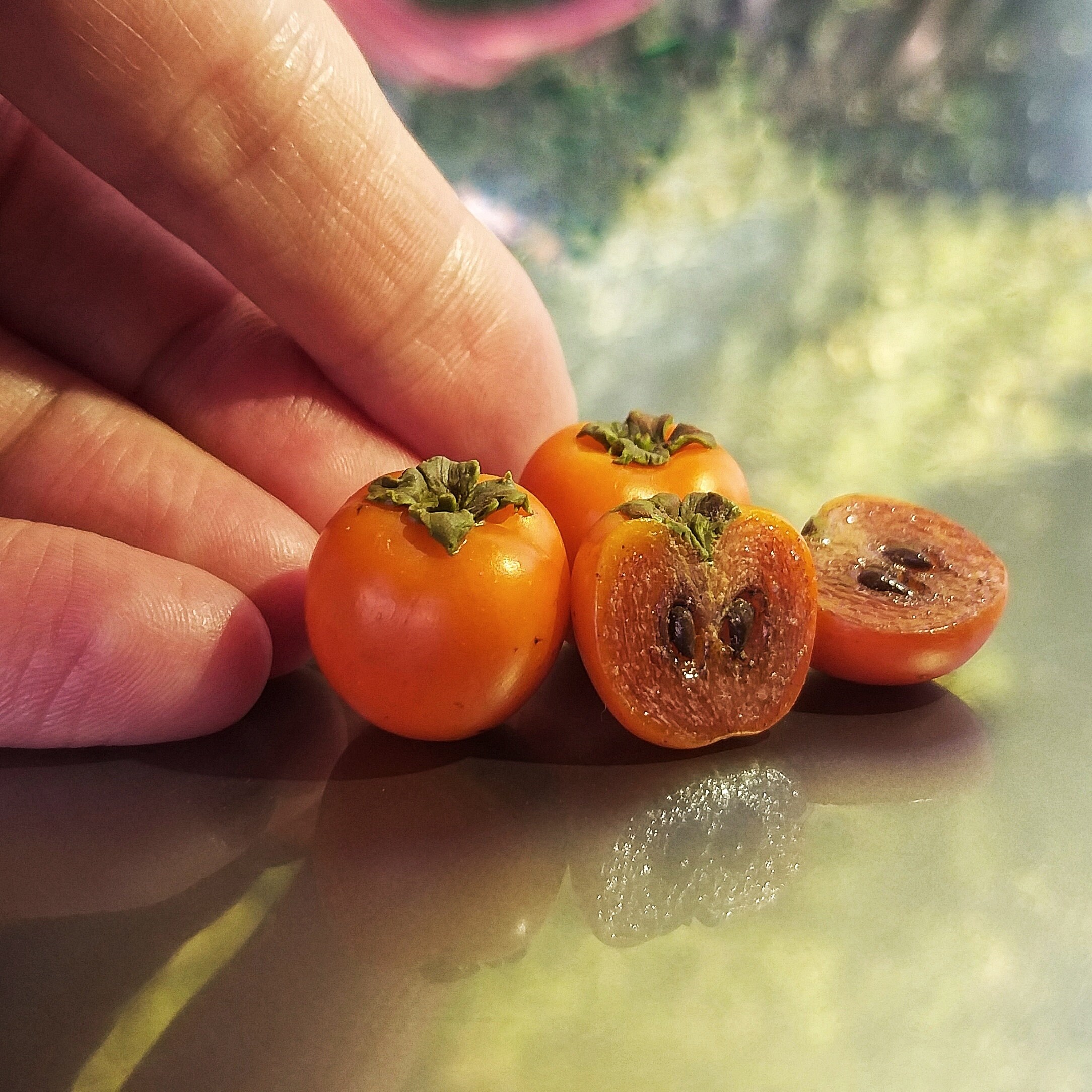 Mini Persimmon Jewelry Set boucles doreilles et pendentif | Etsy