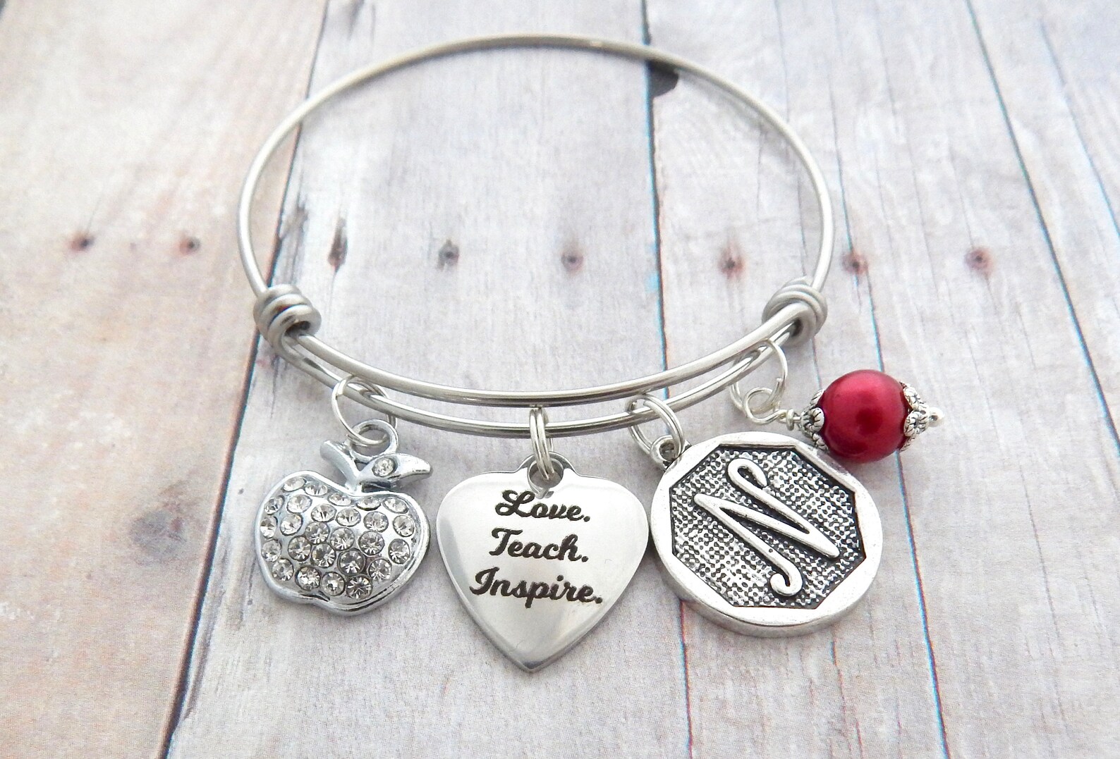 Personalized Teacher Gift Teacher Bracelet Teacher Jewelry - Etsy